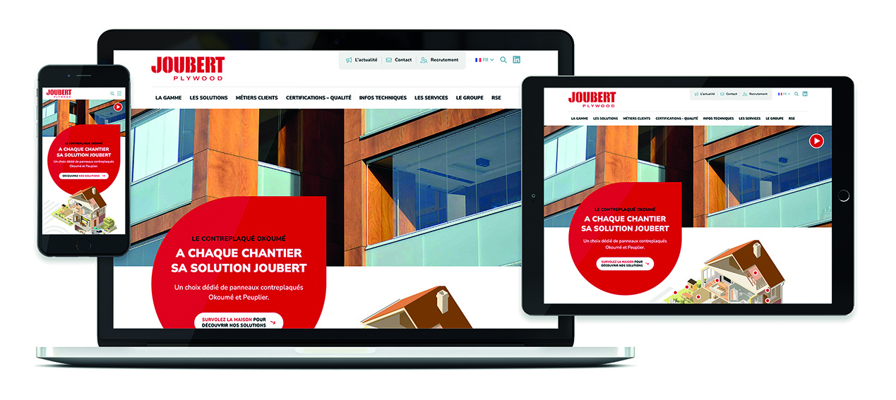 Nouveau site internet pour Joubert Plywood